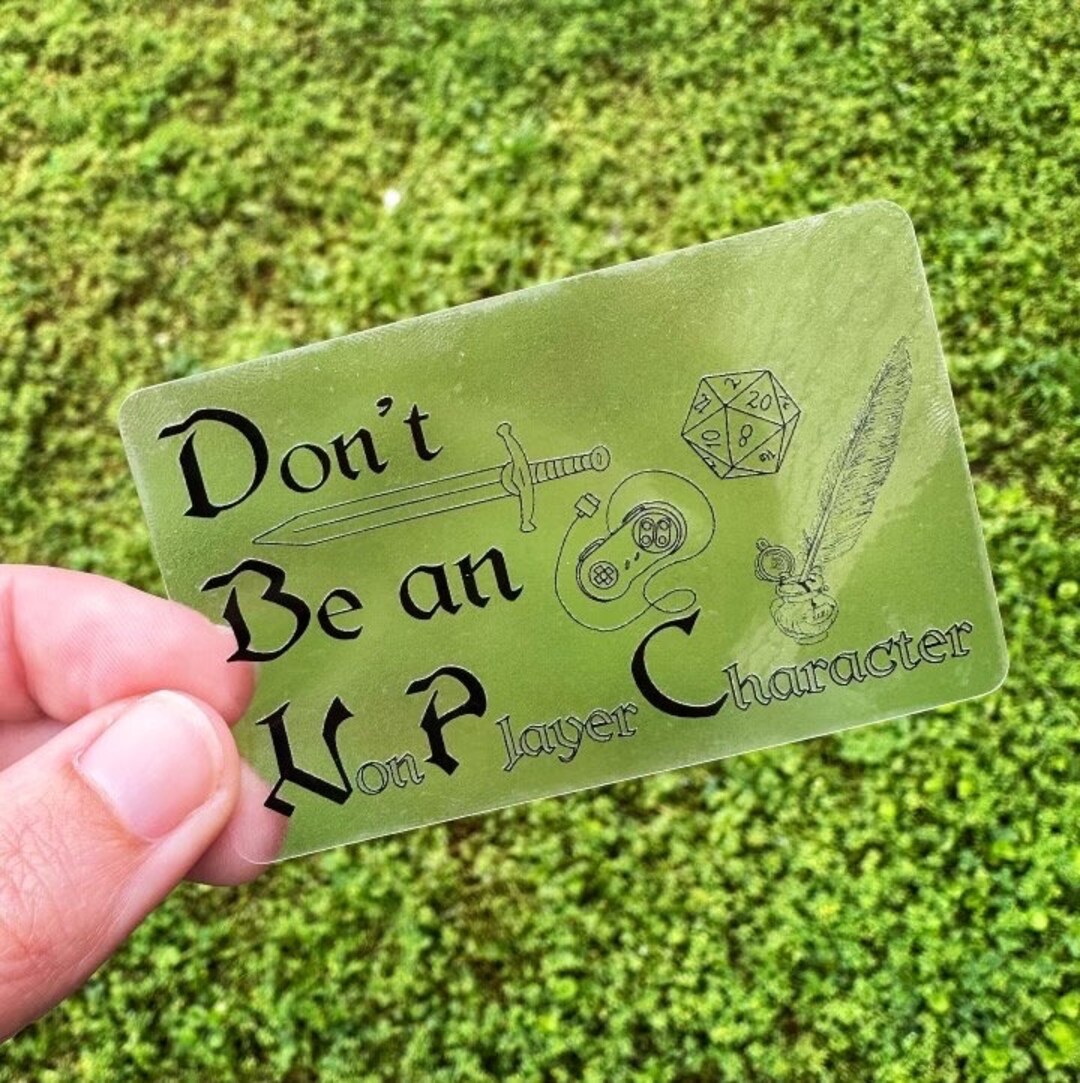 Dont Be an NPC Sticker Clear Sticker Gamer Sticker Non Player Character ...