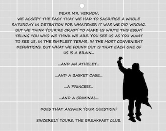 Breakfast Club Letter - Etsy