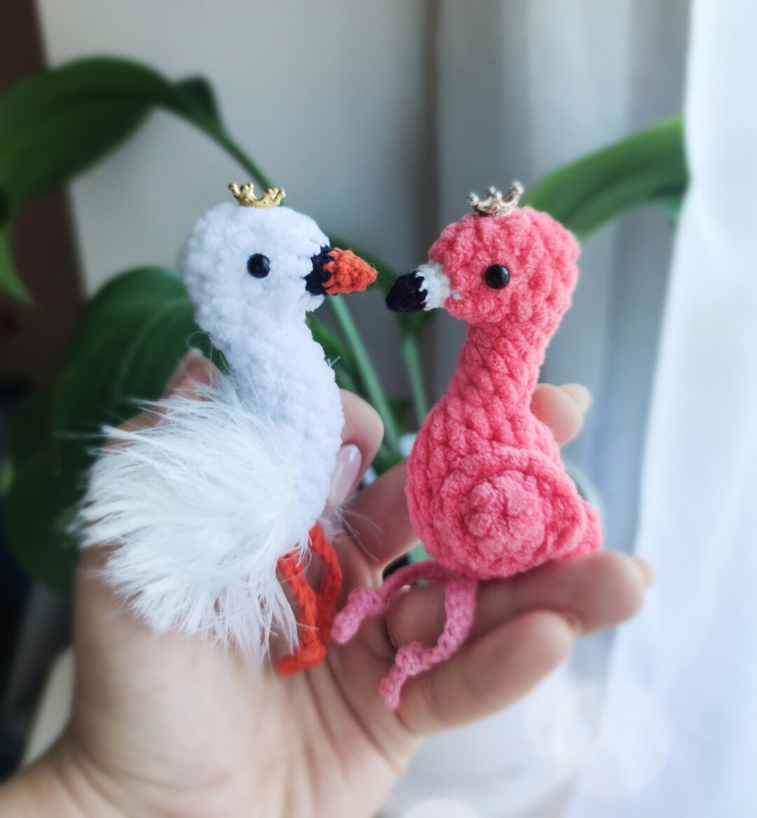 Mini Flamingo, Key Chain Charm, Car Decor Amigurumi Crochet Pattern Pdf ...