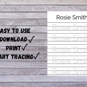 Personalized Name Tracing Sheet for Handwriting Practice, Homeschool ...