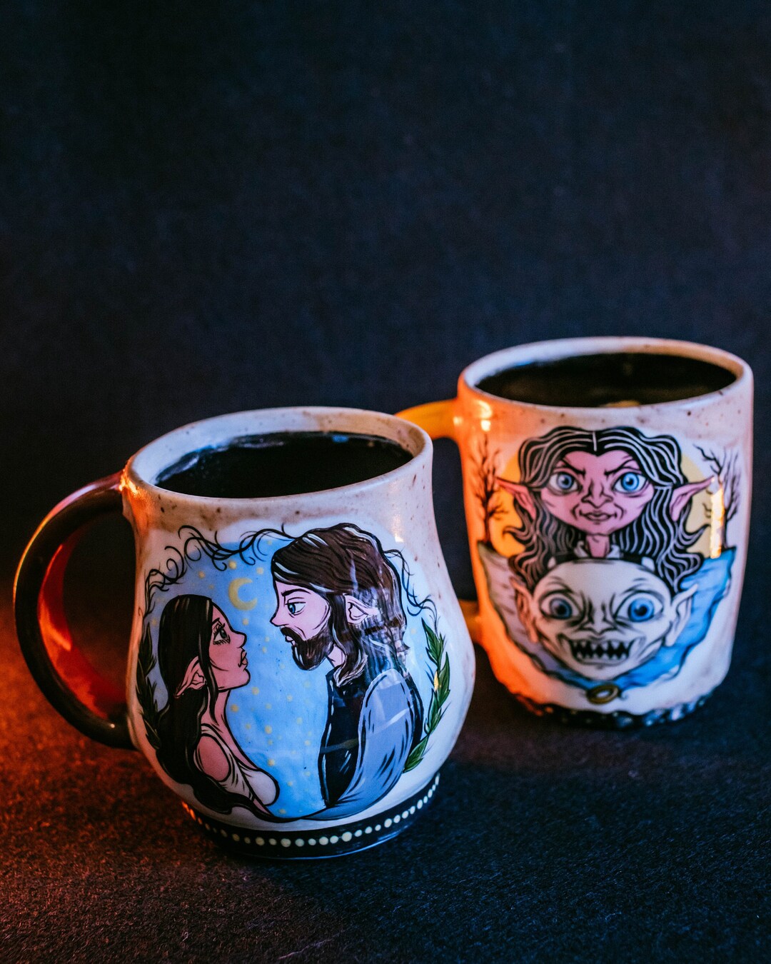 Aragorn Arwen Smeagol Gollum Mugs Lotr Lord of the Rings - Etsy
