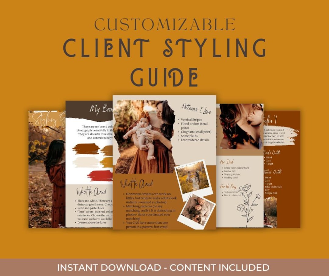 Whimsical Client Styling Guide Canva Template for Photographers, Fully ...