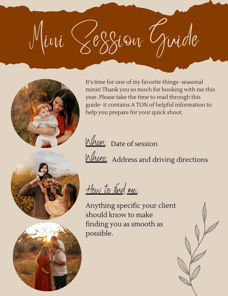 Whimsical Bundle: Client Experience Guide, Styling Guide, Mini Session ...