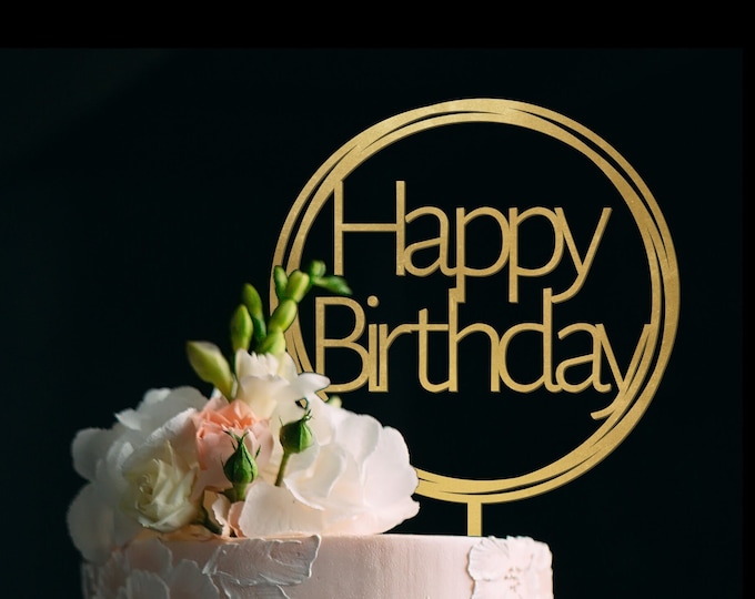 Happy 50th Birthday Cake Topper Custom Cake Topper For Birthday With