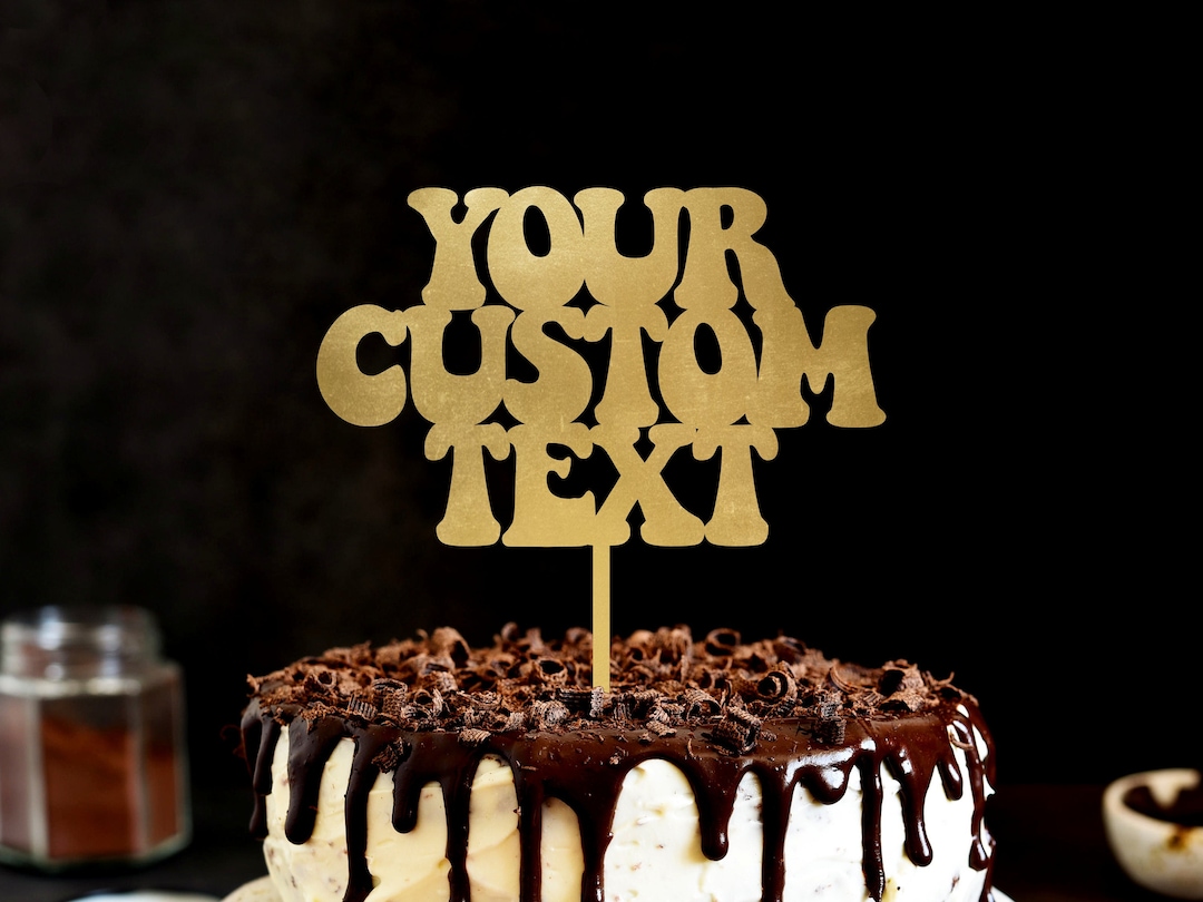 Custom Birthday Cake Topper, Personalized Cake Topper, Wood Topper ...