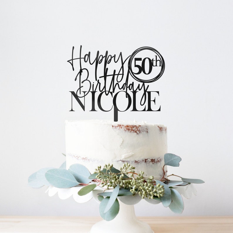 Happy Birthday Cake Topper Custom Cake Topper for Birthday - Etsy