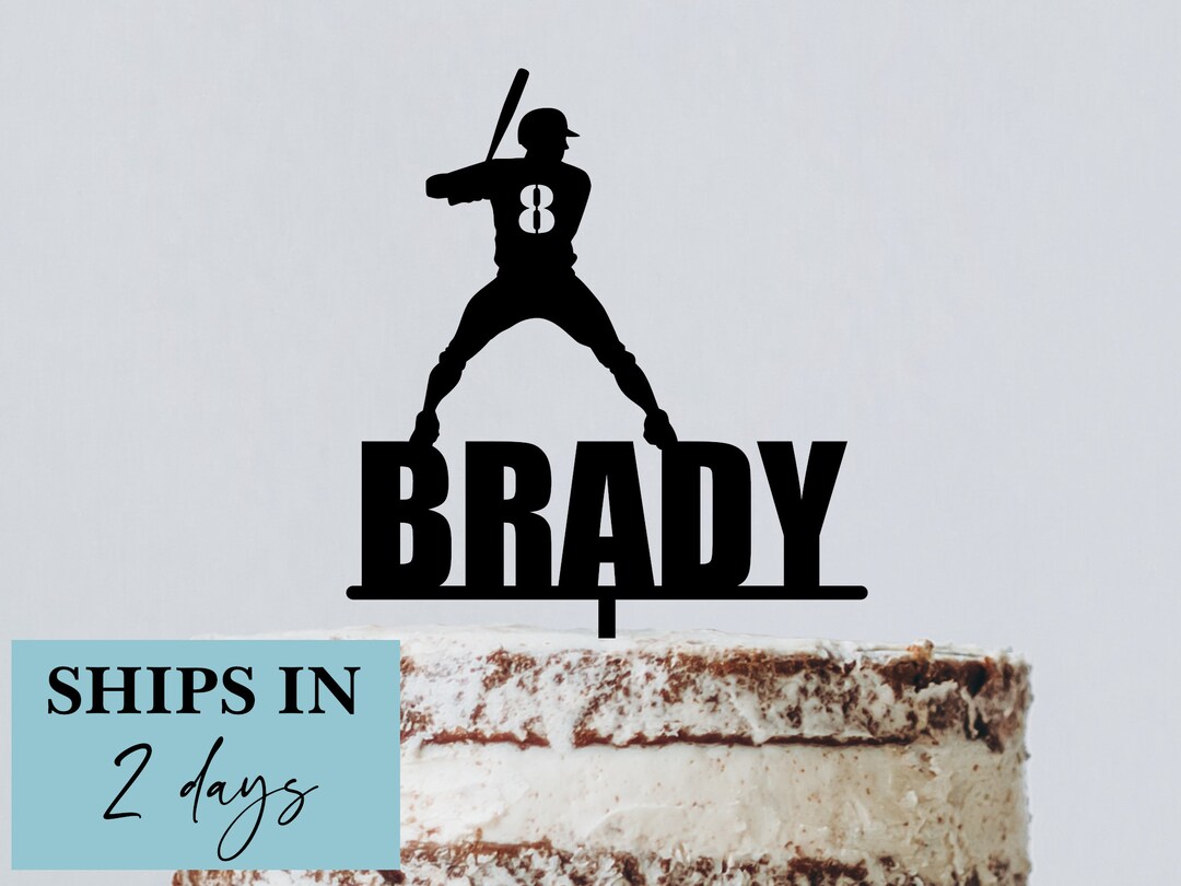 Baseball Batter Cake Topper for Baseball Party, Softball Topper ...