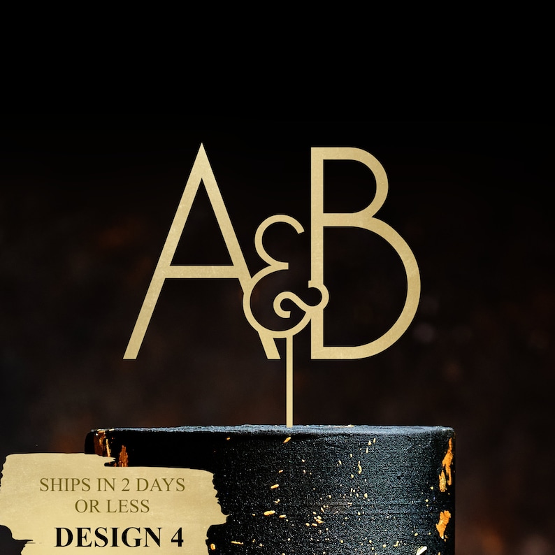 Letter Cake Topper for Wedding Initial Cake Topper - Etsy