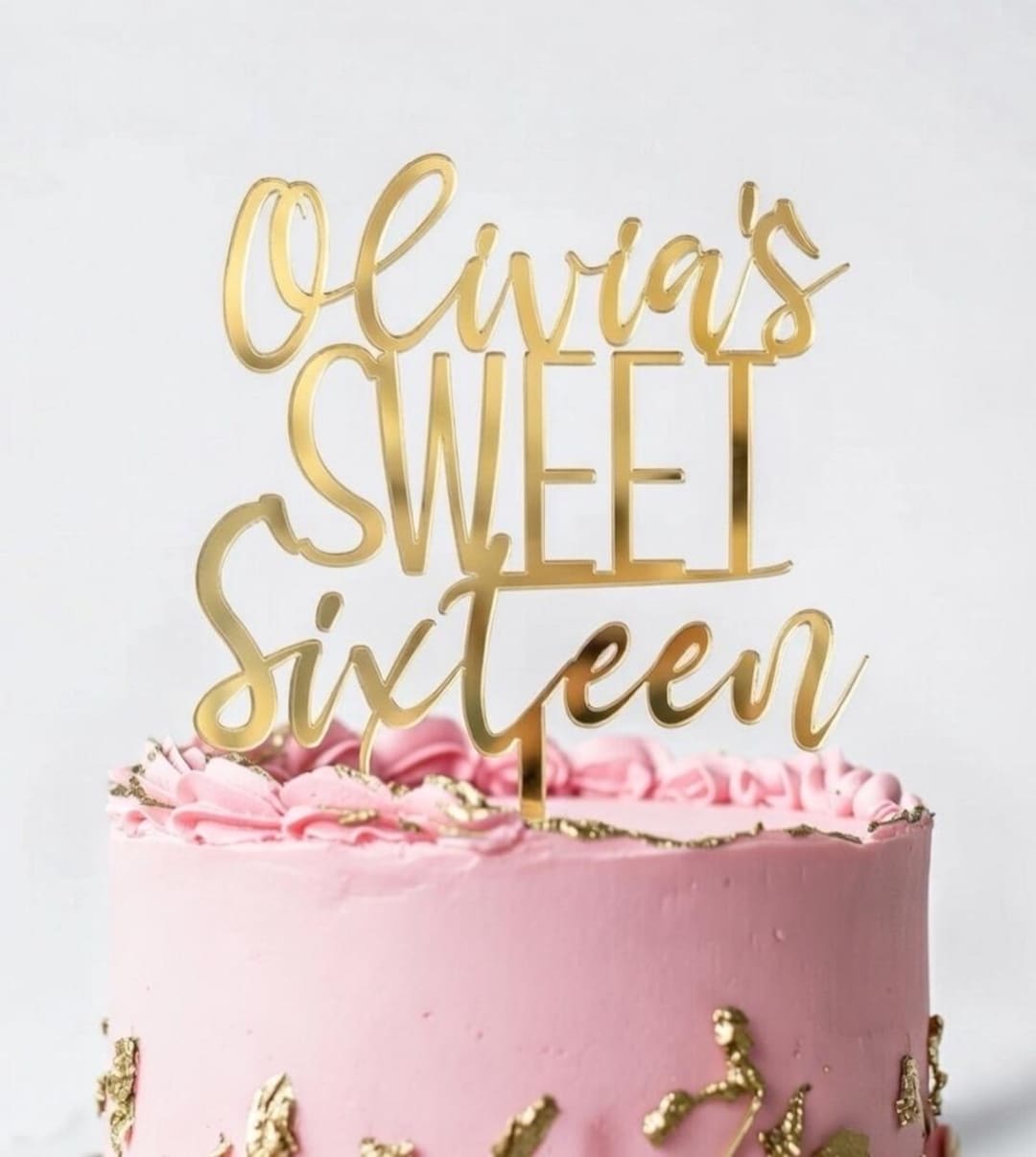 Custom Sweet Sixteen Cake Topper | Custom Acrylic Cake Topper | 16th ...