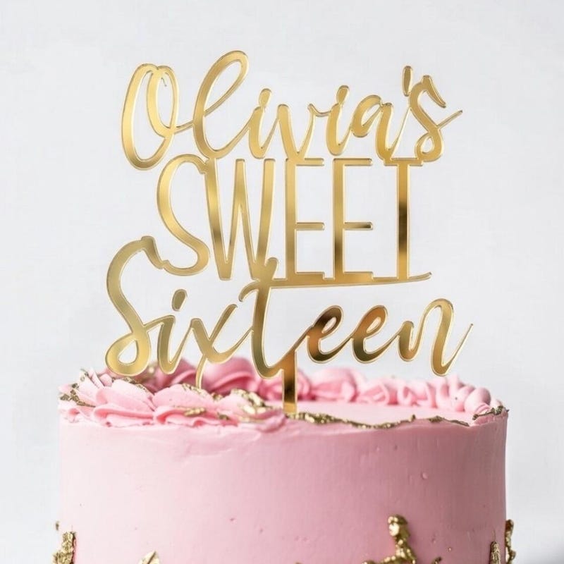 Sweet 16 Cake Topper - Etsy