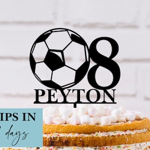 Soccer Cake Topper for Soccer Party, Soccer Ball, Birthday Cake Topper ...