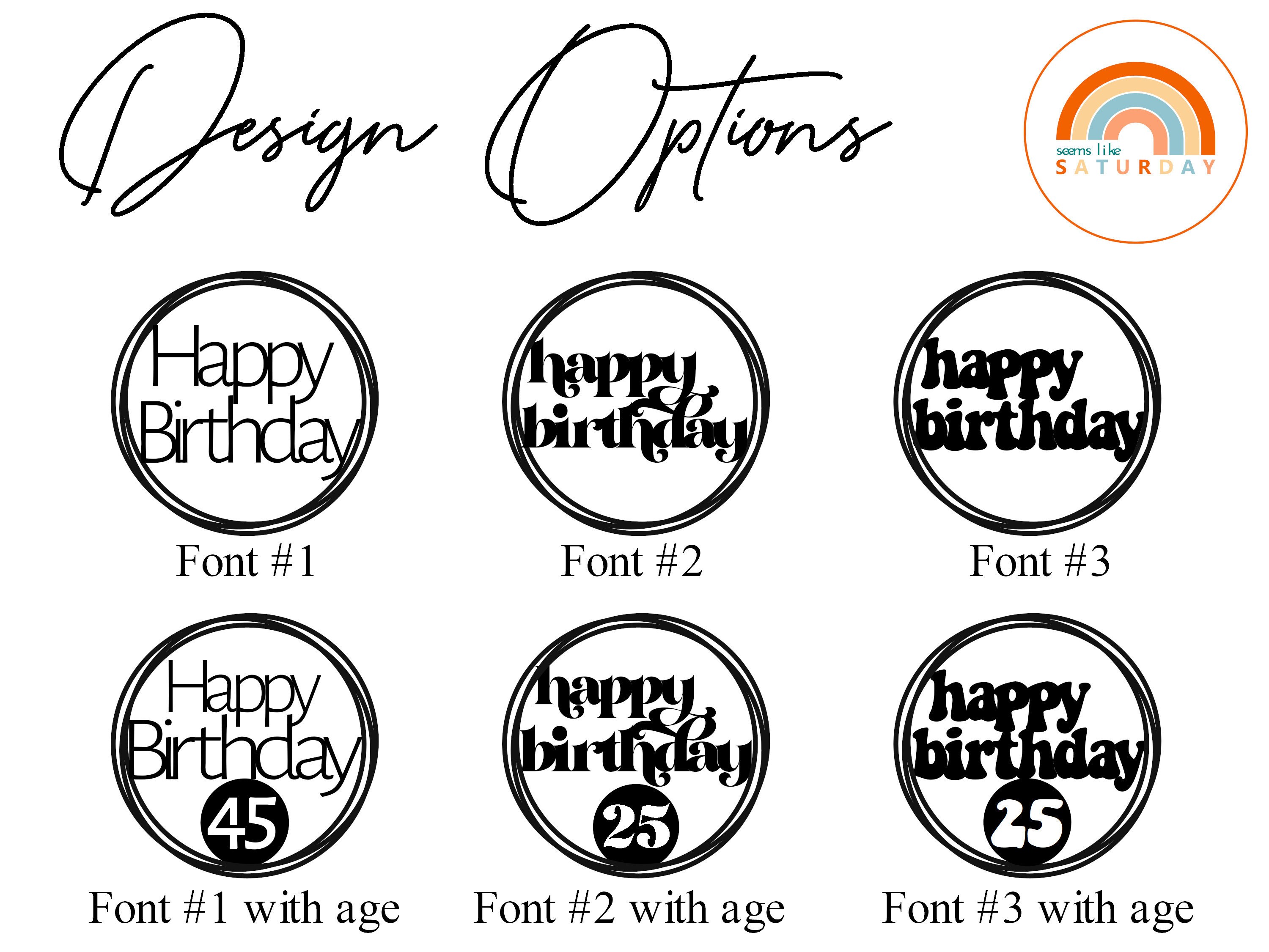 Happy Birthday Cake Topper Custom Cake Topper Acrylic Cake Etsy