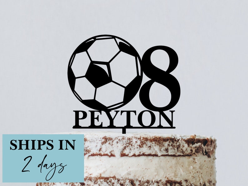 Soccer Cake Topper for Soccer Party, Soccer Ball, Birthday Cake Topper ...