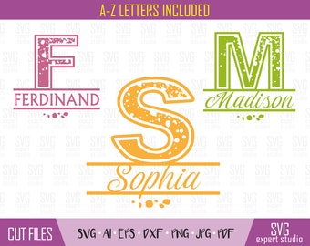 Divided Letter R Svg File Split Monogram Svg Split Initial - Etsy