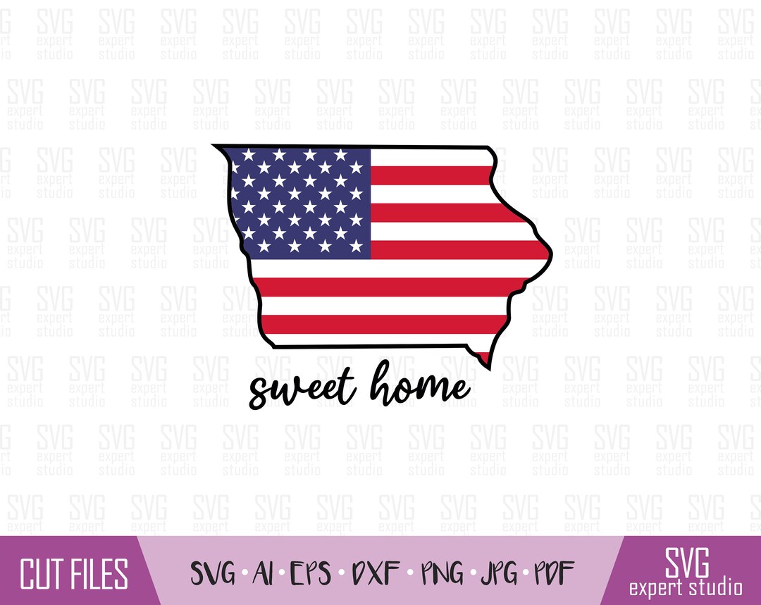 Iowa Outline Svg Iowa State Svg Clipart Vector and Cut File Printable ...