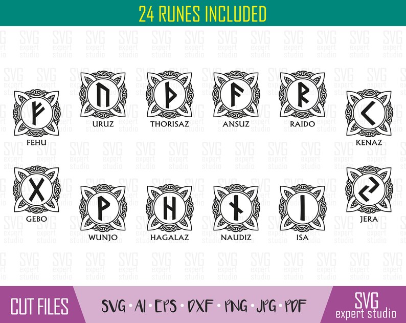 Celtic Runes svg Archivo de imágenes prediseñadas y cortes - Etsy España