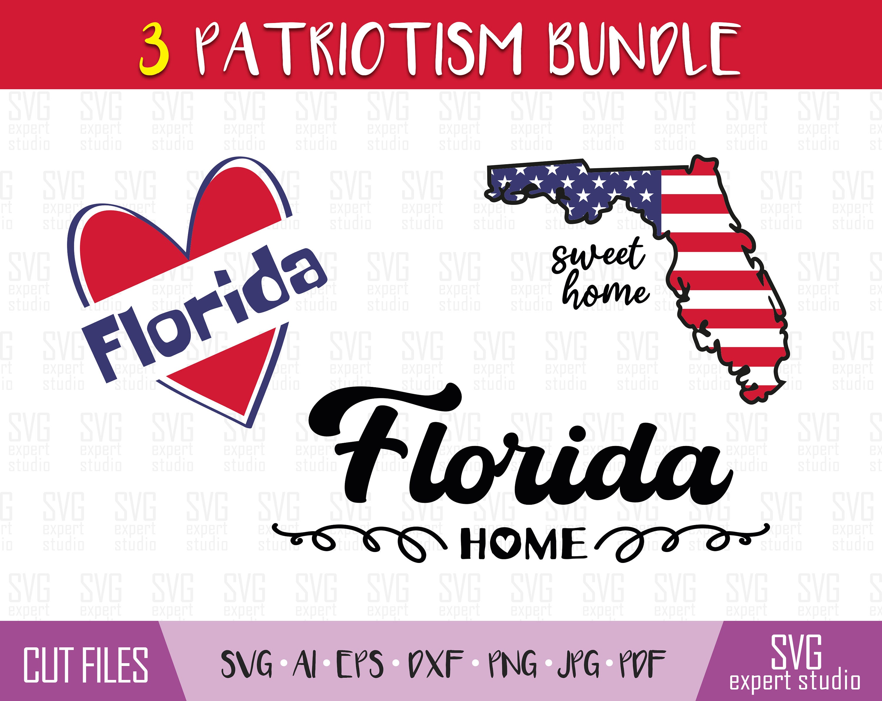 Florida outline svg Florida state svg clipart vector and cut - Etsy México