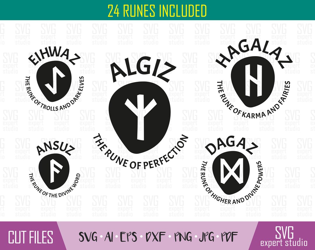 Celtic Runes Svg Old Norse Lettering and Norse Viking Runes Printable ...