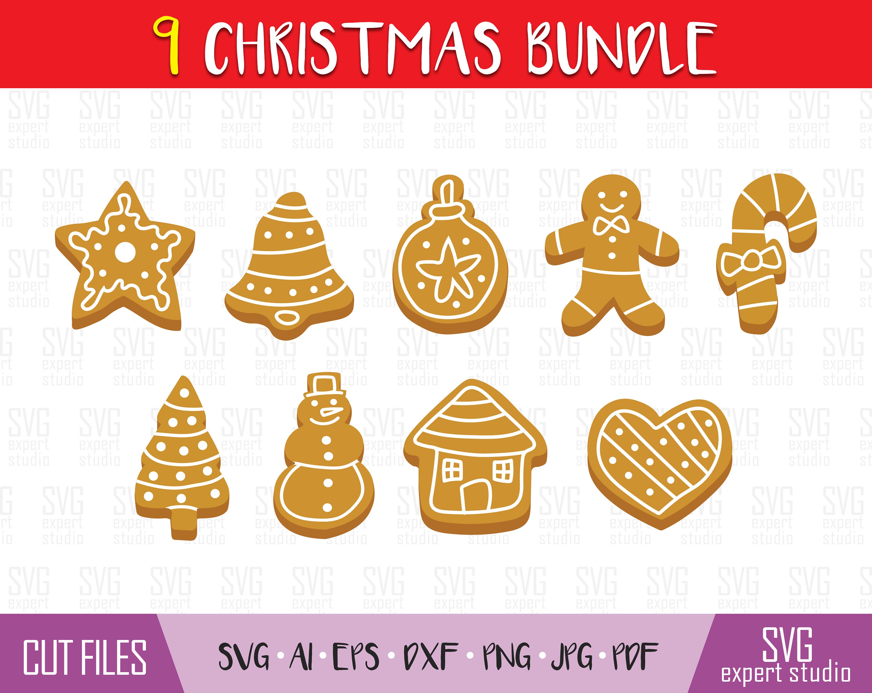 Christmas 2022 Gingerbread Cookies Svg Bundle Christmas - Etsy