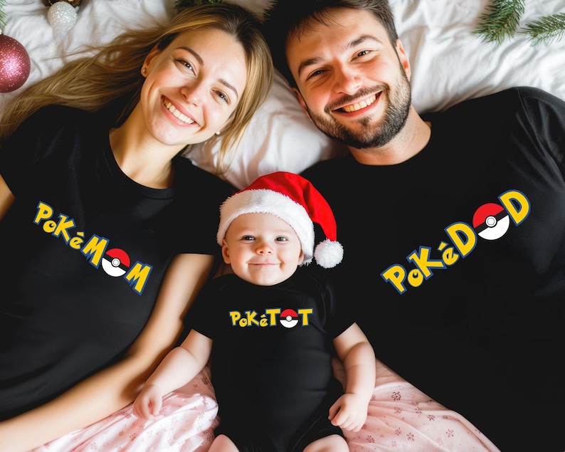 Pokedad Family Shirt, Pokemom Birthday Party Matching Tee, Girls and ...