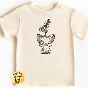 Retro Pua and Heihei Toddler Shirt, Hei Hei Children Shirt, Cute Kids ...