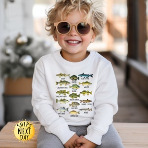 North American Fish Toddler Shirt, Fisherman Gift, Cute Fish Biologist ...