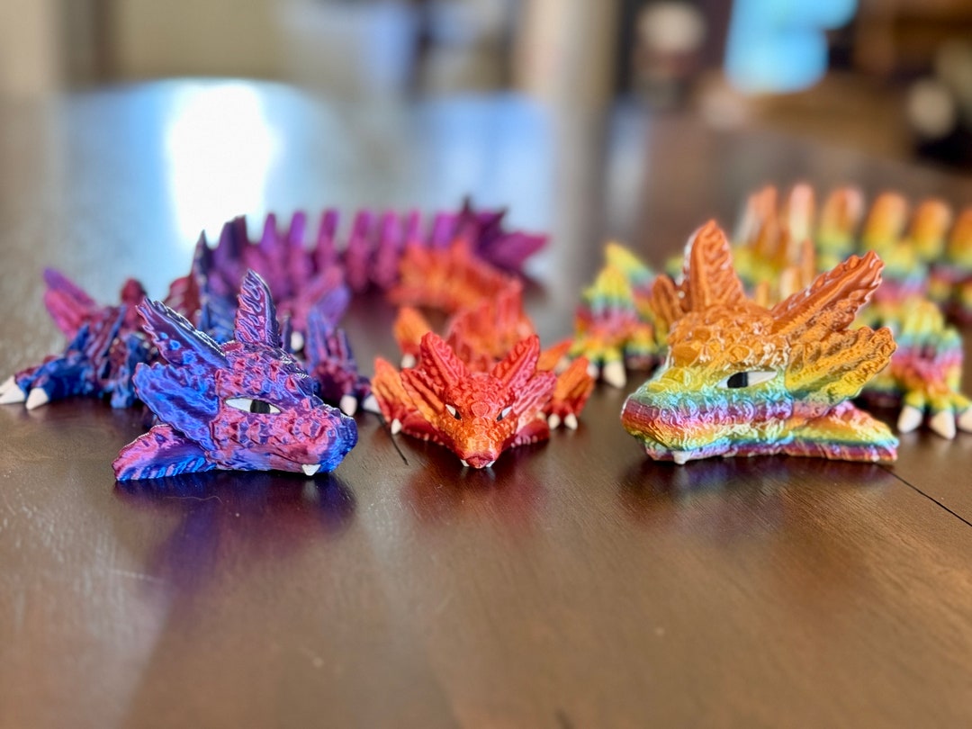 Whimsical 3D Printed Axolotl Dragon - Fantasy Creature Figurine ...