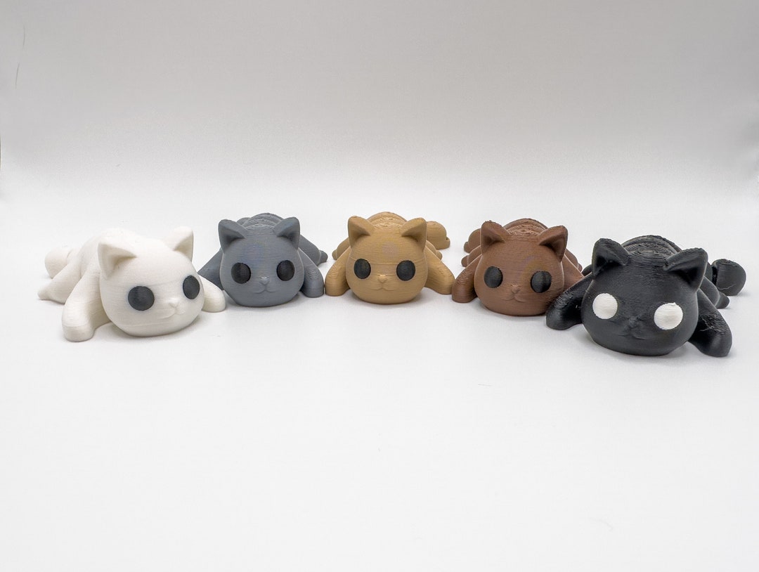 Playful 3D Printed Kitty Fidget - Multiple Colors Available - Perfect ...