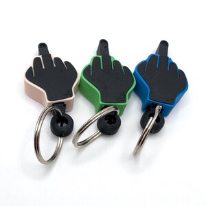 Mini Flip Middle Finger Keychain: 3D Printed Fidget Toy - Etsy