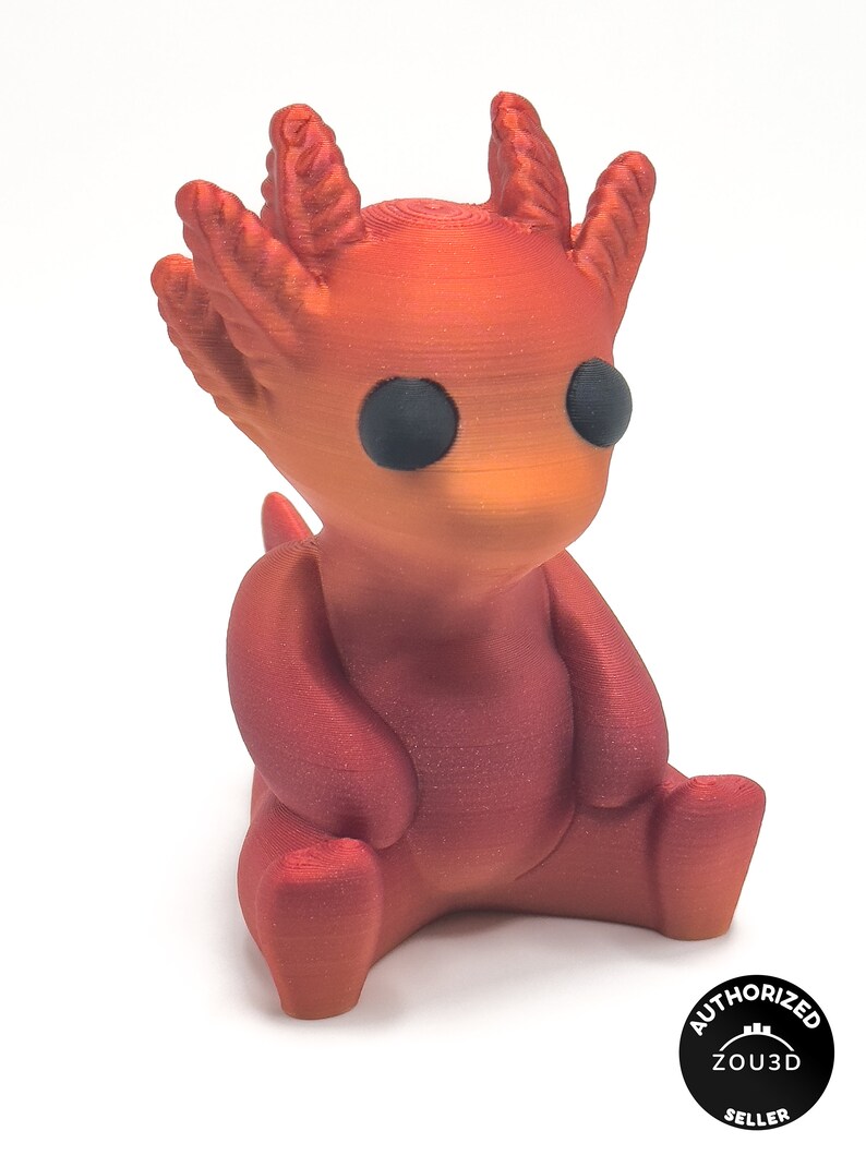 Sitting Baby Axolotl / ZOU3D / 3D Printed / Toy / Perfect Gift - Etsy