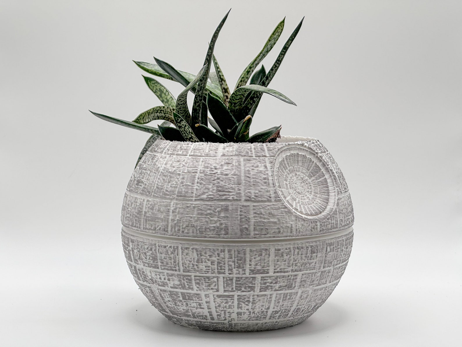 Hand-painted Death Star Planter Unique Sci-fi Decor for Star - Etsy