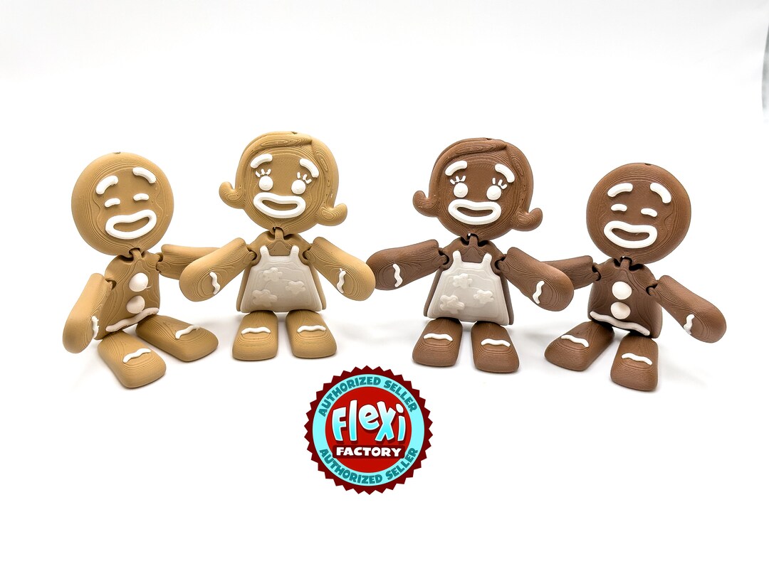 Gingerbread Man Ornament / Gingerbread Women Ornament / Articulated ...