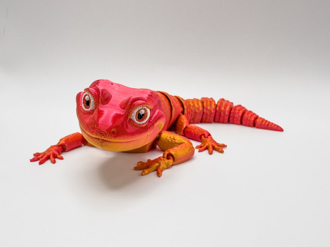 Gecko Gaga: Multicolored Articulating 3D Printed Lifelike Fidget Toy ...