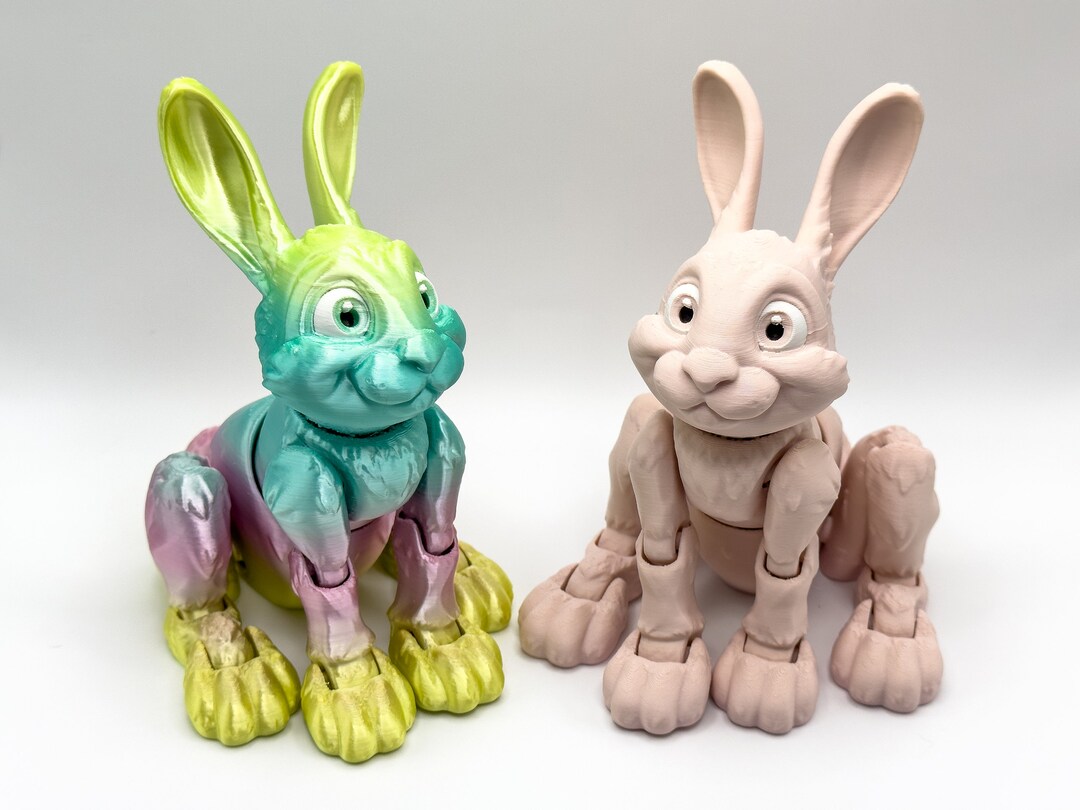 3D Printed Articulating Bunny Fidget Decor - Easter Fun - Etsy