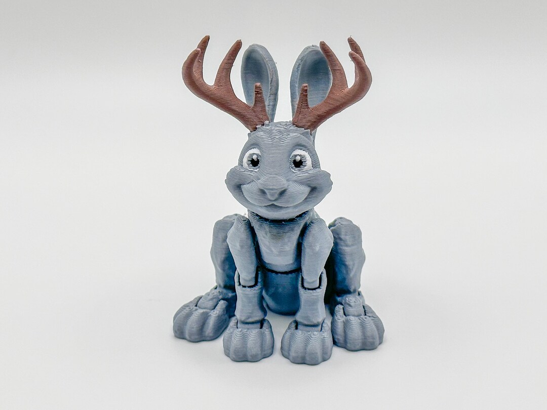 3D Printed Jackalope Figurine: Whimsical Home Decor - Etsy