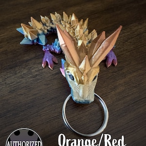 3D Printed Crystal Dragon Keychain - Tadling Dragon - Etsy
