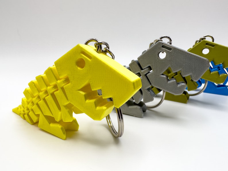 Rex Keychain / Articulated / 3D Printed / Movable / Fidget / - Etsy