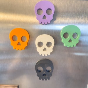 Spooky and Playful 3D Printed Skull Magnet - Halloween Decor and Fridge ...