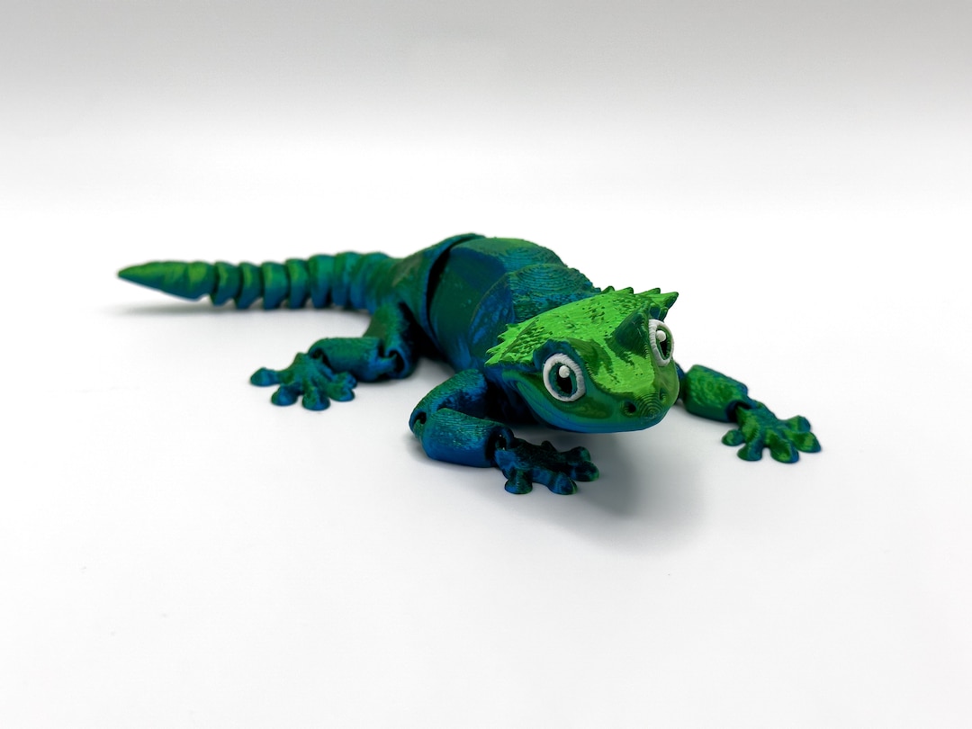 Customizable 3D Printed Crested Gecko With Moveable Joints - Quirky ...