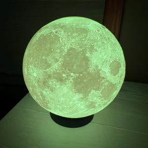 3D Printed Moon Lamp: NASA Lunar Scans, RGB Night Light With Remote - Etsy