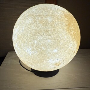 3D Printed Moon Lamp: NASA Lunar Scans, RGB Night Light With Remote - Etsy
