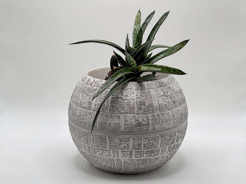 Hand-painted Death Star Planter Unique Sci-fi Decor for Star - Etsy