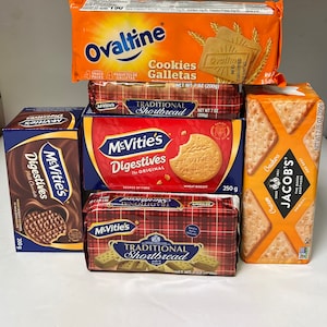 Traditional Shortbread, Ovaltine Cookies, Jacobs Cream Crackers ...