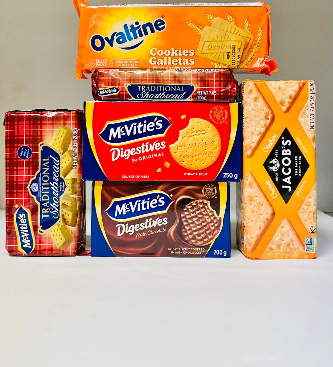 Traditional Shortbread, Ovaltine Cookies, Jacobs Cream Crackers ...