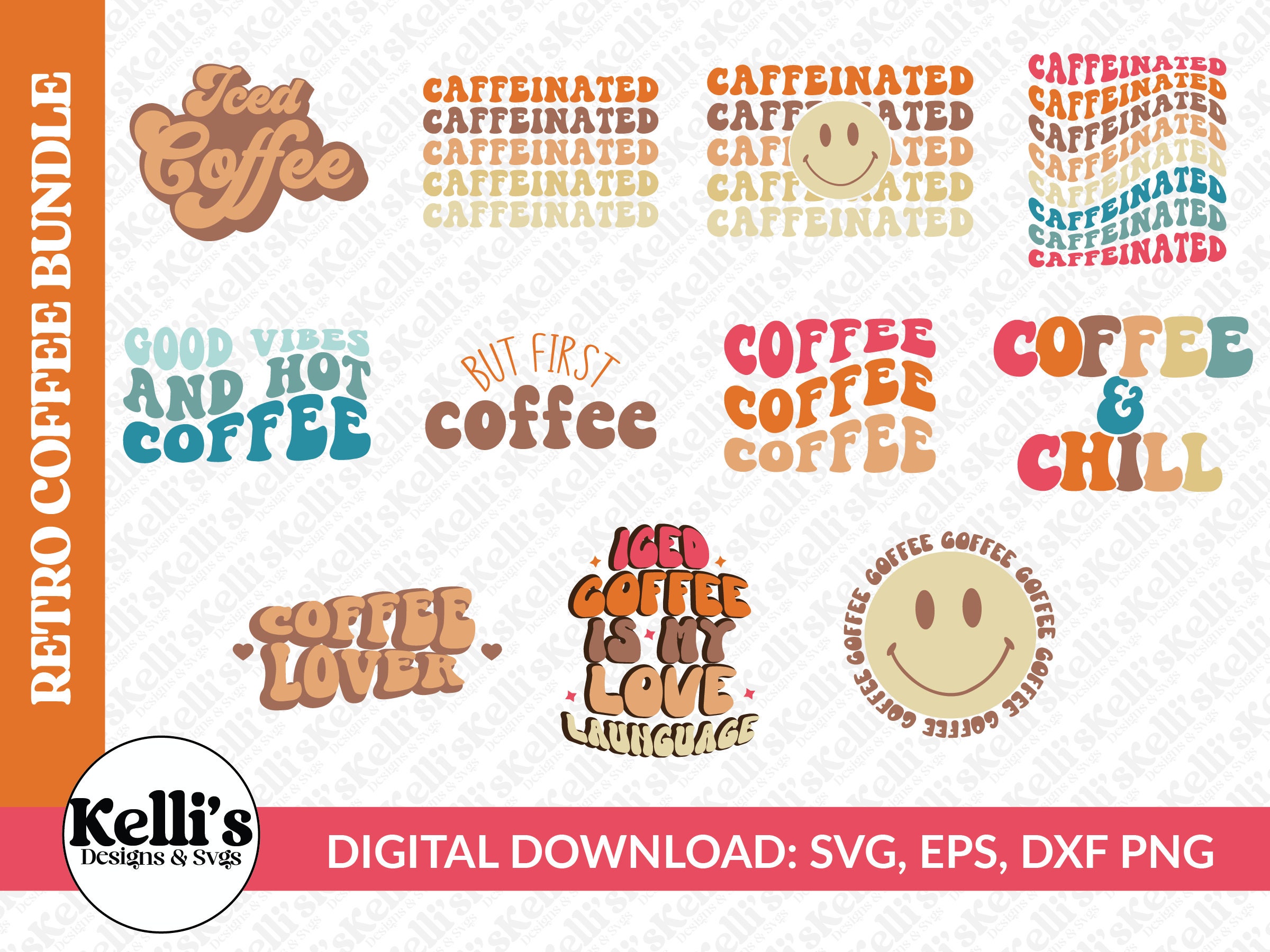 Retro Coffee SVG - Coffee Cup SVG - Coffee Sayings Svg - Iced Coffee ...