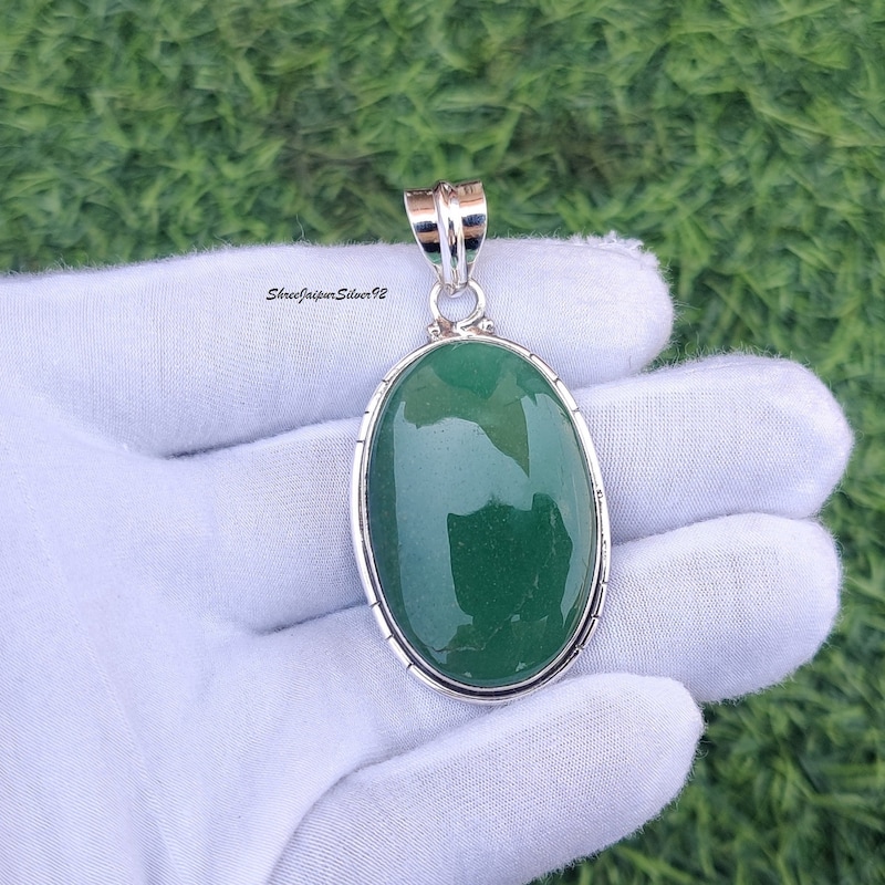 Green Stone Necklace - Etsy
