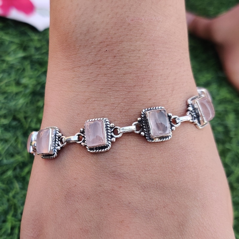 Rose Quartz Bracelet - Etsy