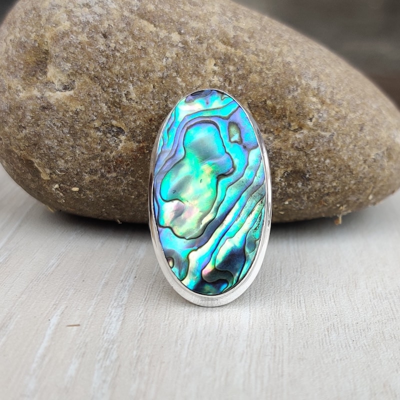 Abalone Wedding Ring - Etsy