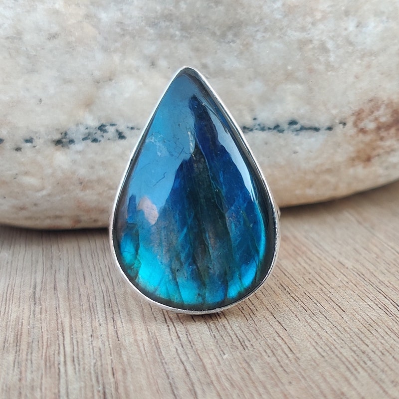 Labradorite Ring - Etsy