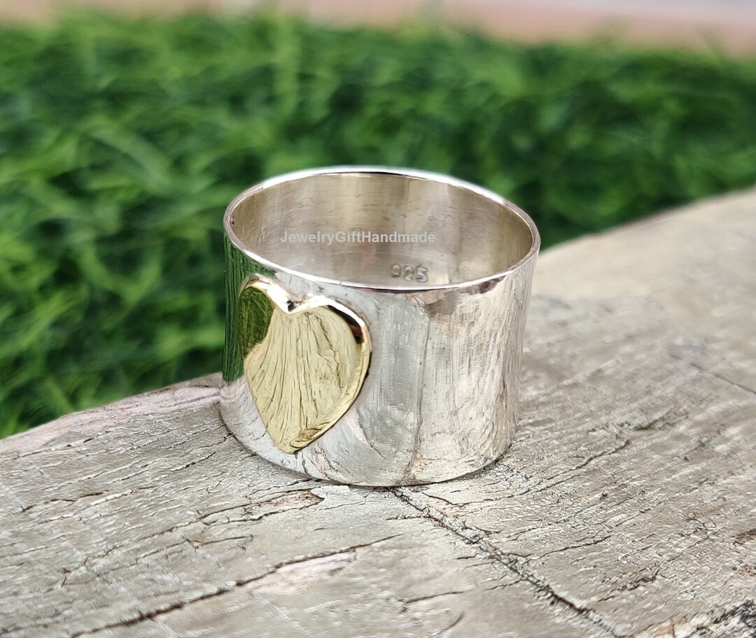 Heart Design Ring~ Simple Band Ring~ 925 Sterling Silver Ring~ Handmade ...